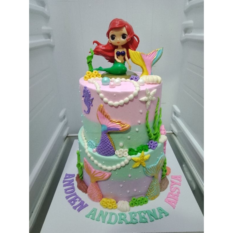 Jual Kue Ulang Tahun Tart Cake karakter Mermaid | Shopee Indonesia