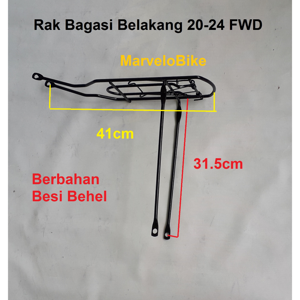Jual Rak Bagasi Sepeda Belakang 20 24 inch FWD Besi | Shopee Indonesia