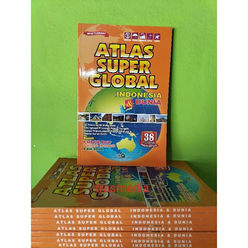 Jual Buku Atlas Super Global Indonesia dan Dunia Edisi 38 provinsi ...