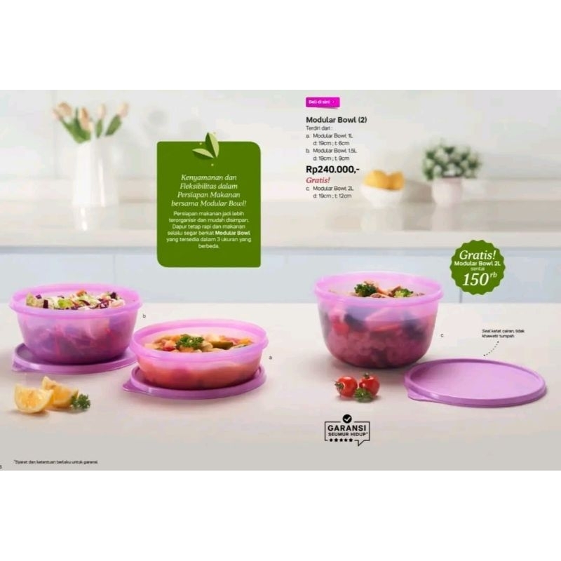 Jual modular bowl Tupperware | Shopee Indonesia