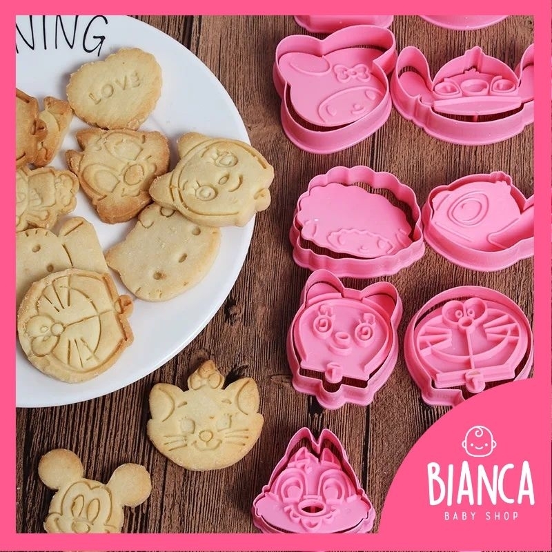Jual BIANCA - Cetakan Mould Cookies Biskuit Karakter Lucu 1 set isi 2pc ...