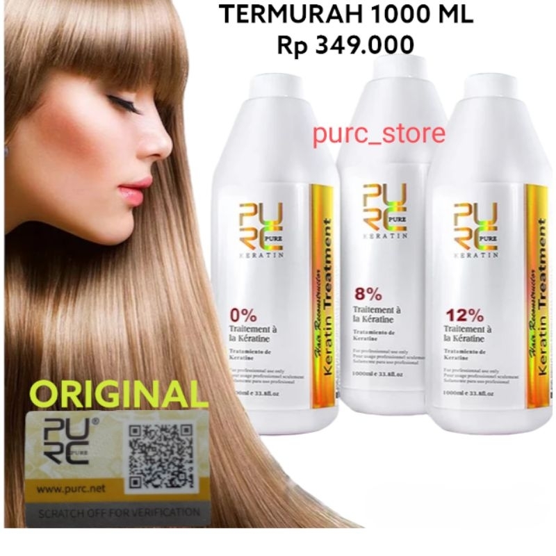 Jual PURC KERATIN HAIR TREATMENT 1000 ML Pelurus rambut Smooting ...