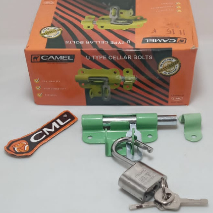 Jual Harga Hemat !! Paket Grendel Gudang Tebal Camel + Gembok 30mm ...
