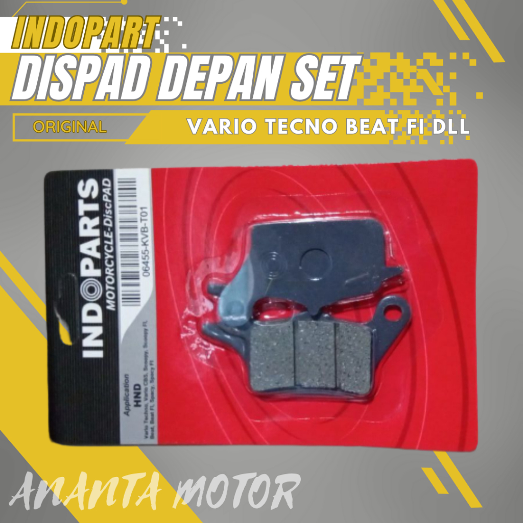 Jual new live extra Dispad Vario Tecno indoparts disc pad kampas rem ...