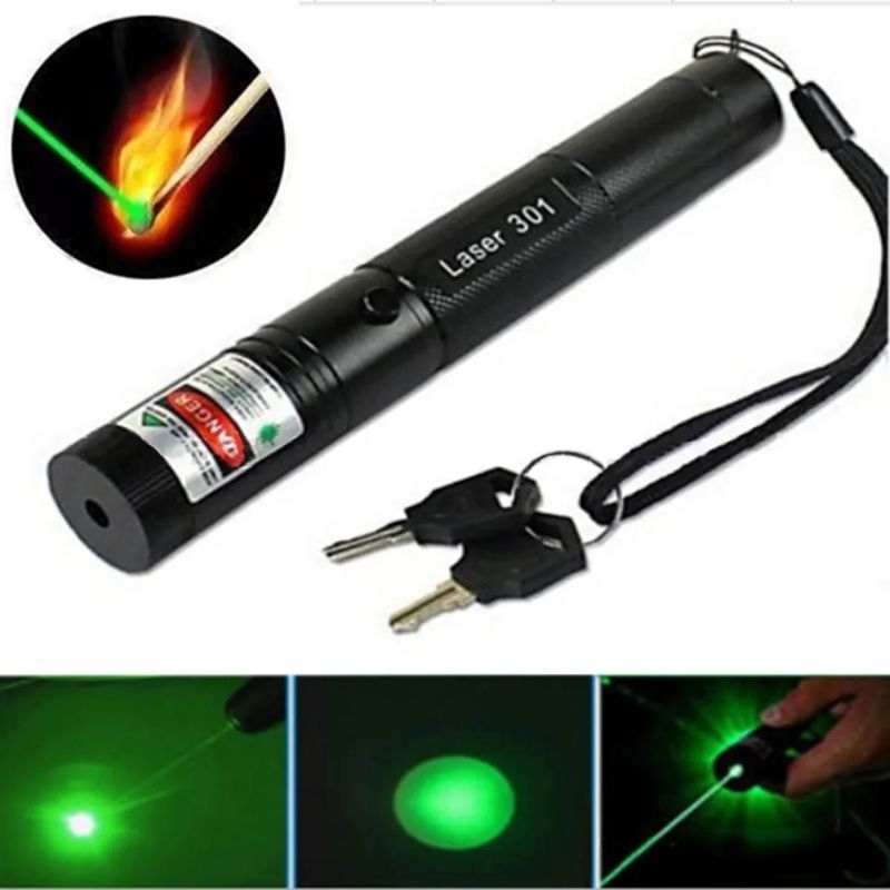 Jual 303 301 senter green red purple laser pointer jarak jauh baterai ...