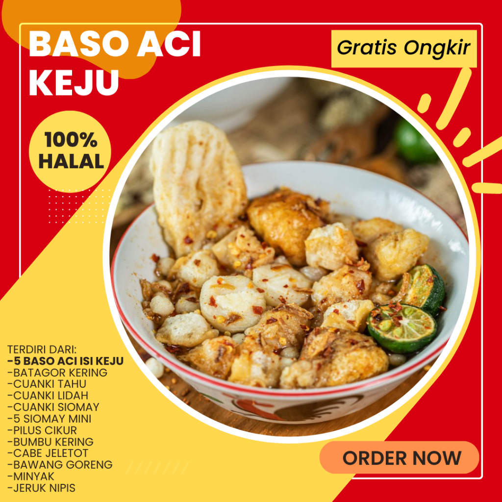 Jual Baso Aci isi KEJU | Pentol Aci Cuanki Batagor Khas Pedas Jajanan ...
