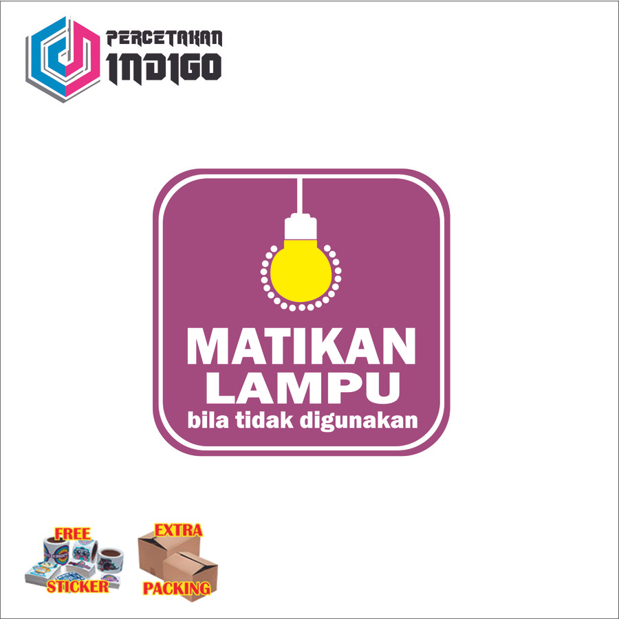 Jual plat alumunium rambu matikan lampu bila tidak digunakan | Shopee ...