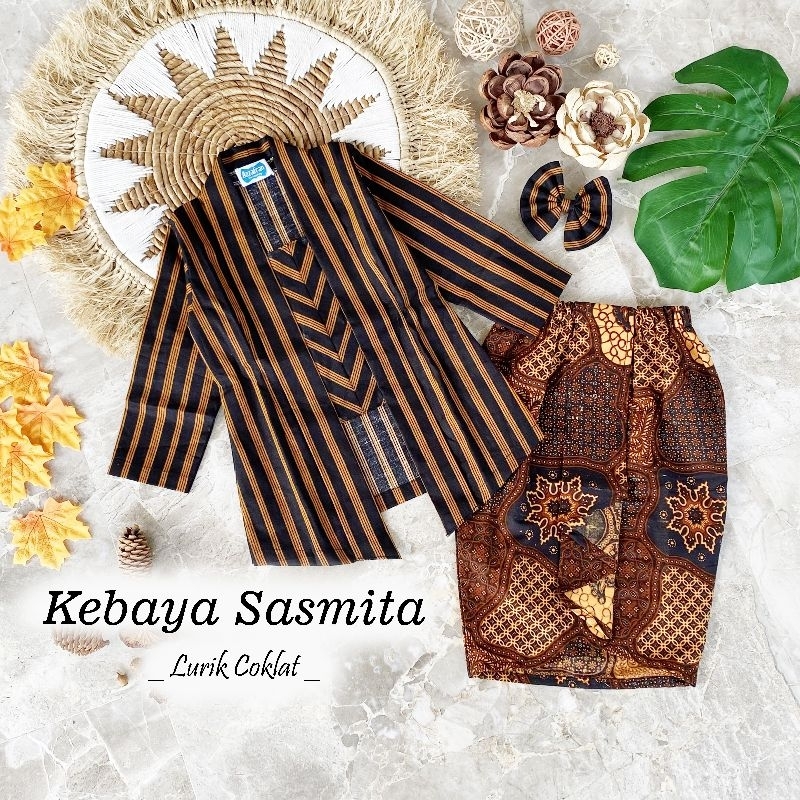 Jual kebaya sasmita lurik coklat/kebaya lurik anak/baju lurik anak/baju ... Jual kebaya sasmita lurik coklat/kebaya lurik anak/baju lurik anak/baju ...