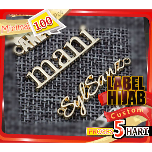 Jual Pusat label plat hijab kerudung jilbab untuk beragam merk dan logo ...
