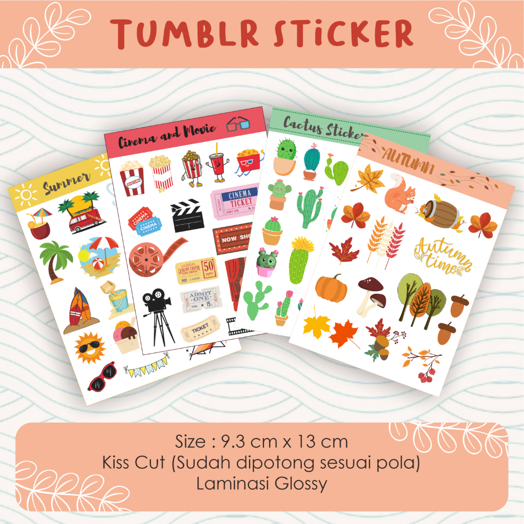 Jual Seasonal Sticker | Sticker Lucu | Sticker Journal | Sticker Tumblr ...