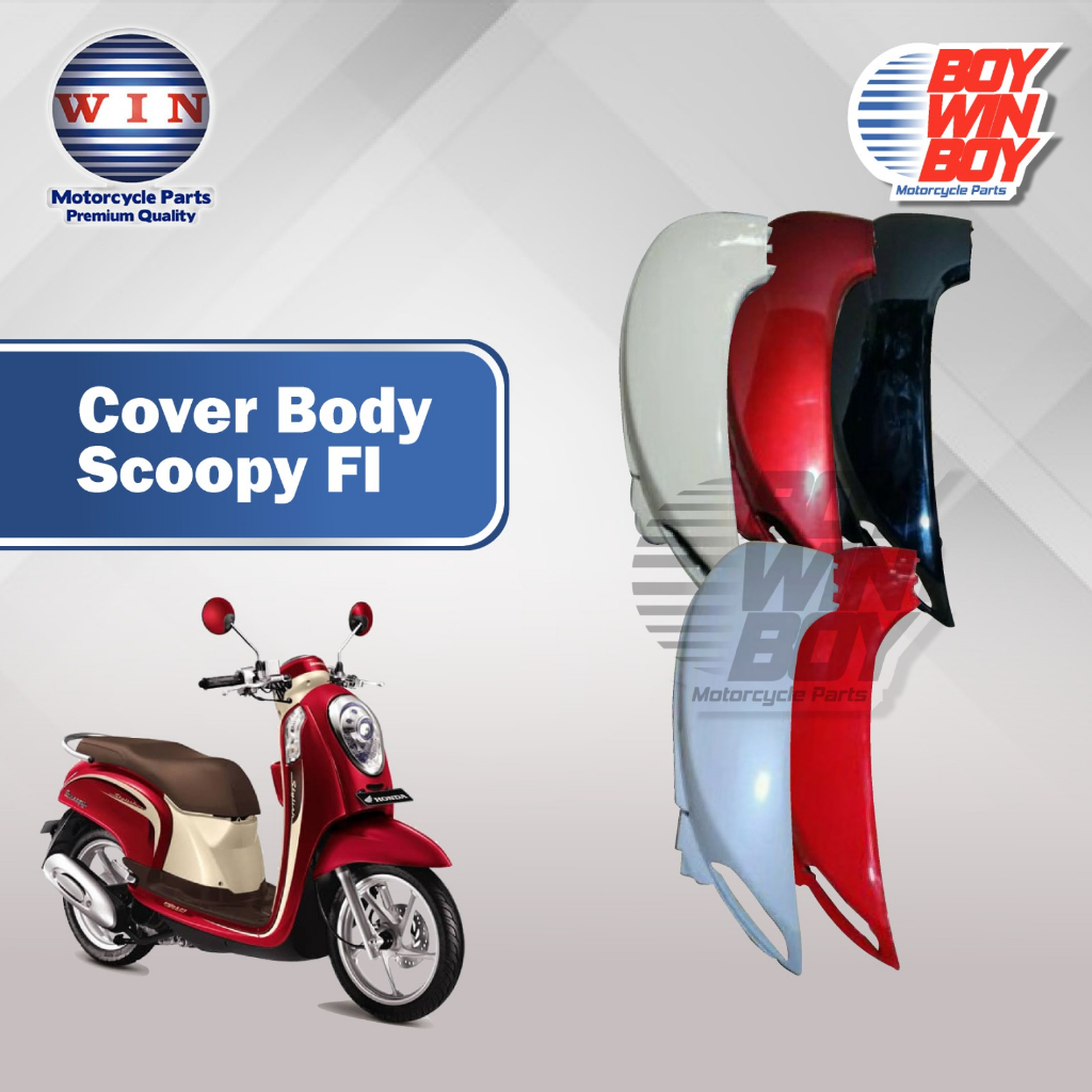 Jual cover body belakang kanan kiri scoopy fi Merk Win | Shopee Indonesia