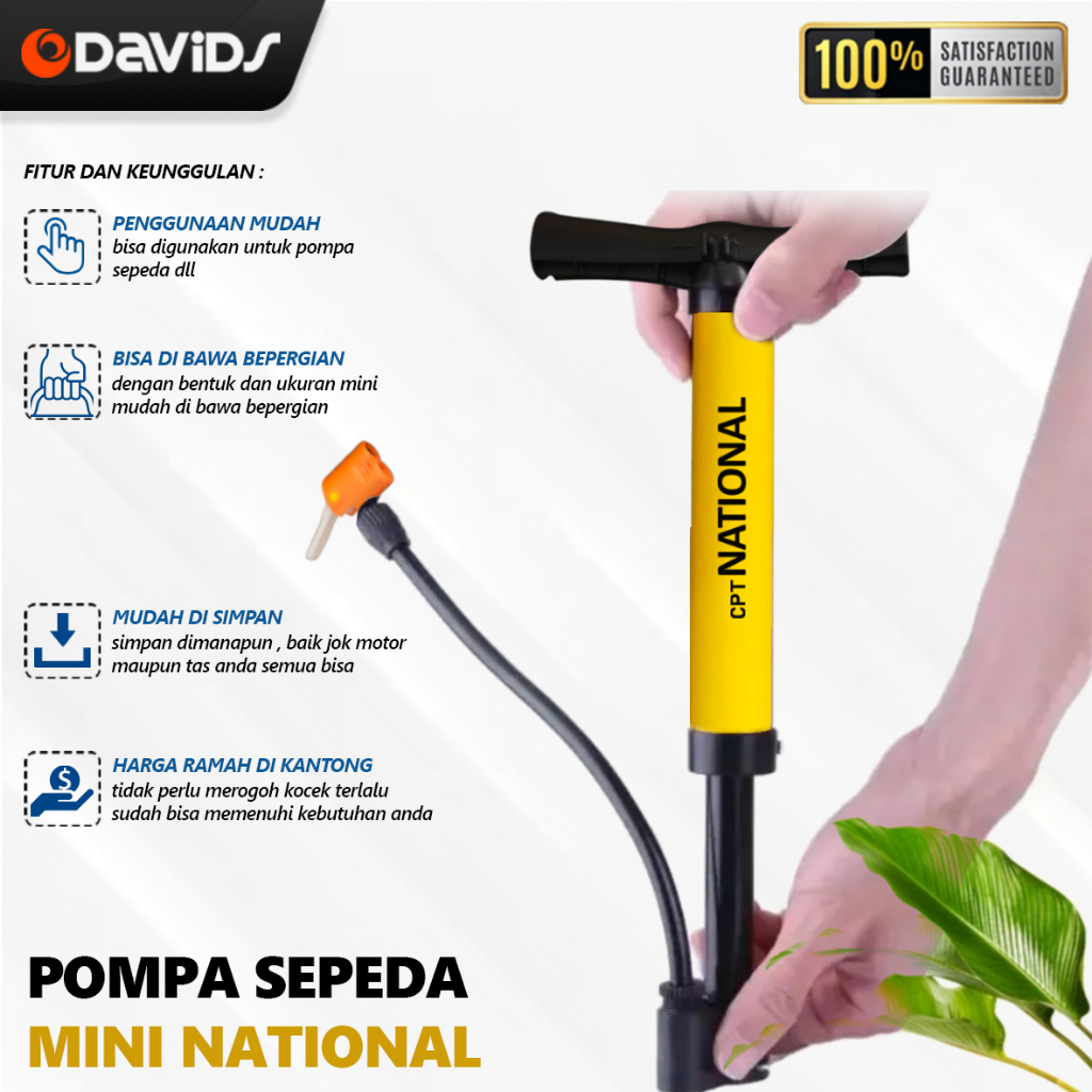 Jual Pompa Sepeda Motor Angin Tangan Manual Portable Kompa Pumpa Mini ...