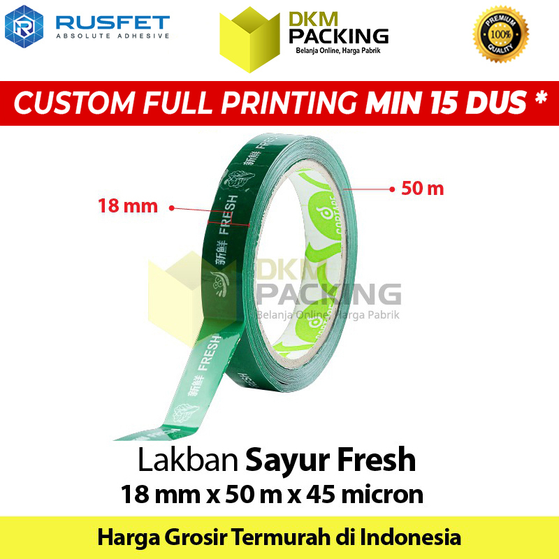 Jual Lakban Sayur FRESH 18mm x 50m Plakban Isolasi OPP TERMURAH /SATUAN ...
