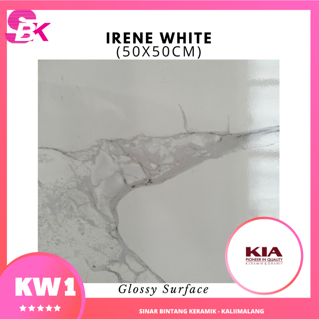 Jual Keramik Ruangan 50x50 Irene White | Shopee Indonesia