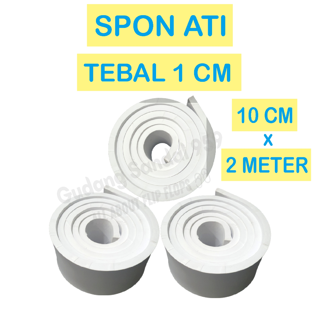 Jual SPON ATI / BUSA ATI PUTIH TEBAL 1 CM 10 CM X 200 CM | Shopee Indonesia