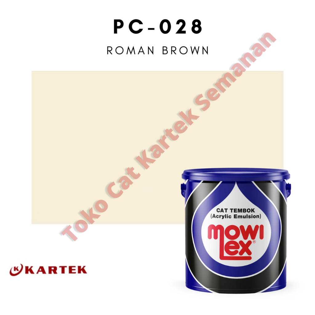 Jual MOWILEX EMULSION INTERIOR PC-028 ROMAN BROWN (1 liter) | Shopee Indonesia