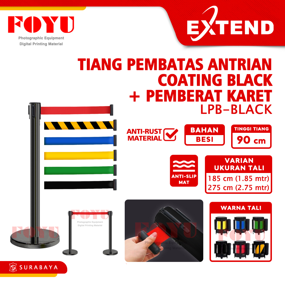 Jual Extend Tiang Pembatas Antrian Antrean Standing Barrier Queue Line ...