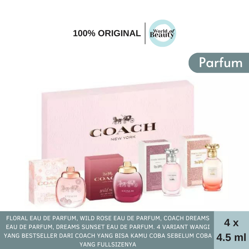 Jual Coach For Women MINIATURE SET 4 x 4.5 ml - 4 Items Eau De Parfum ...
