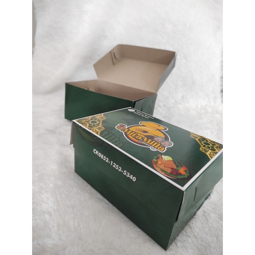 Jual Box Makanan / Lunch Box Paper / Paper Box Lunch Custom Desain ...