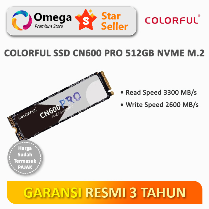 Jual SSD Colorful CN600 Pro 512GB NVMe M.2 | Shopee Indonesia