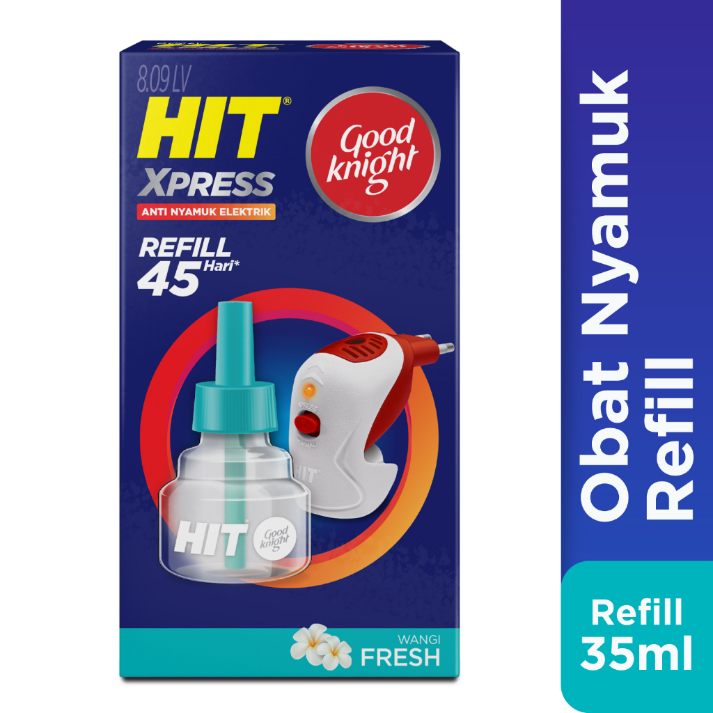 Jual Hit Good Knight Xpress Refill Fresh 45 Hari Obat Nyamuk Elektrik ...