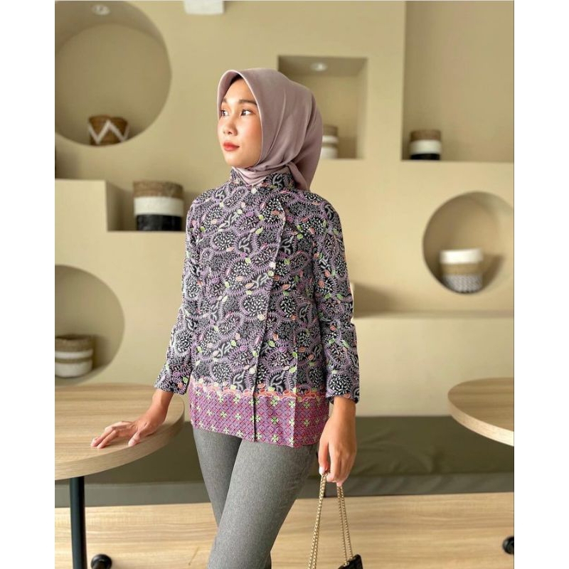 Jual Tata Blouse Batik atasan batik murah blus batik murah batik wanita ...
