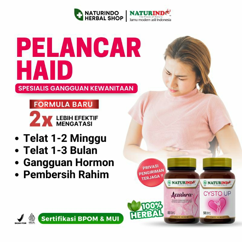 Jual Obat Pelancar Haid Telat Terlambat Datang Bulan Haid Tidak Teratur ...