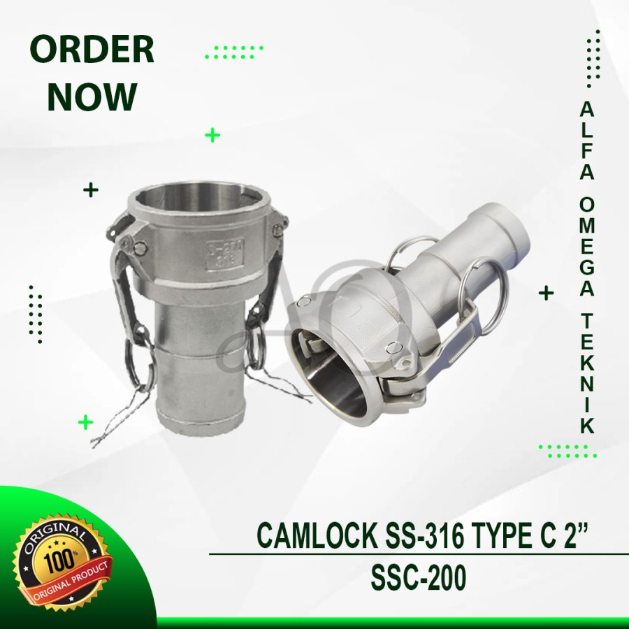 Jual CAMLOCK 2 INCH TYPE C SELANG INDUSTRI HOSE COUPLING SS-316 2 ...