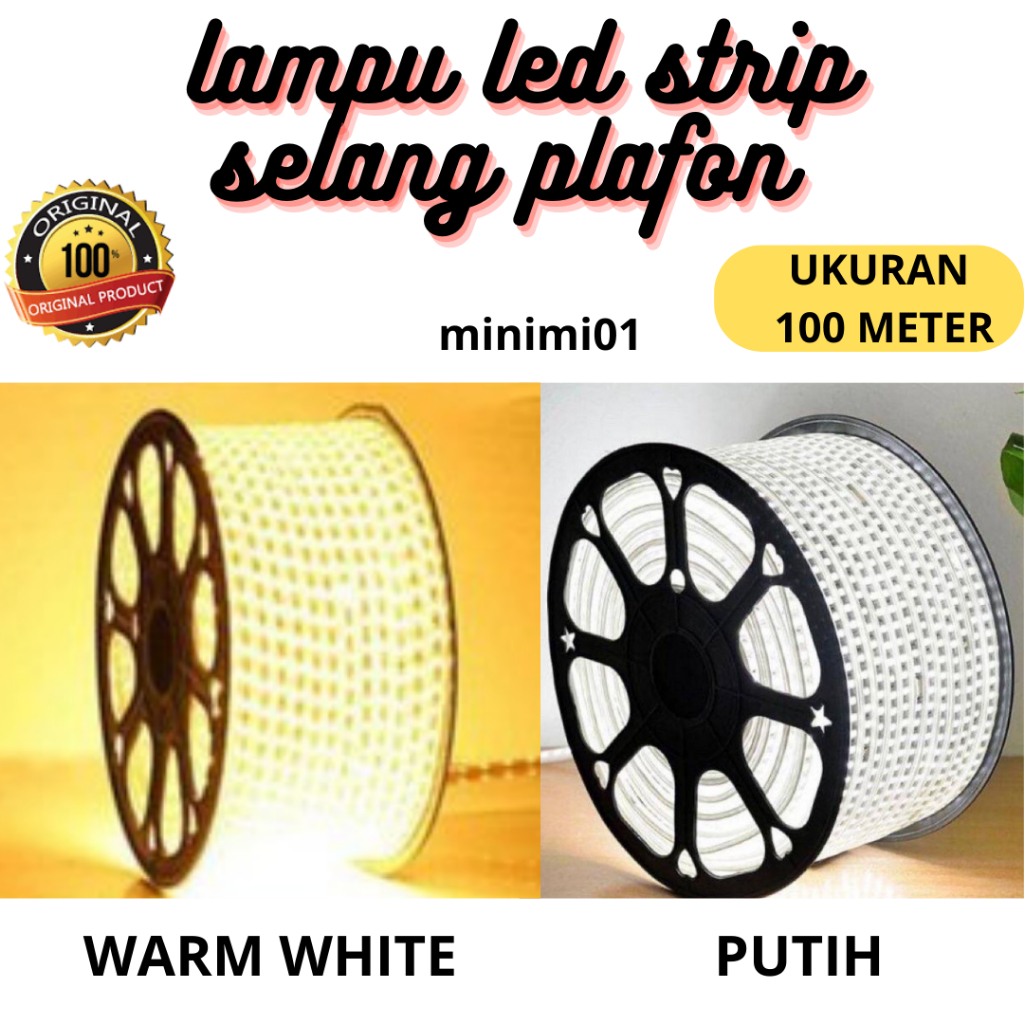 Jual Lampu Led Strip Selang Plafon Warna Warm White Dan Putih Lampu ...