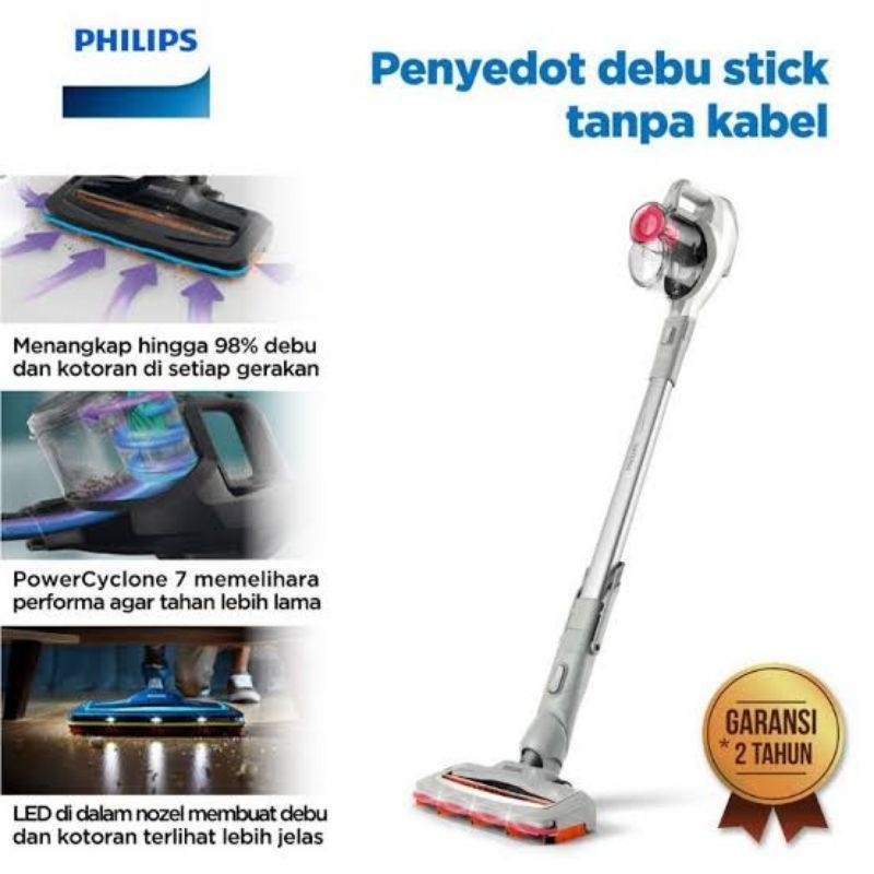Jual PHILIPS CORDLESS WIRELESS STICK VACUUM FACUM VAKUM CLEANER 2 IN 1 ...