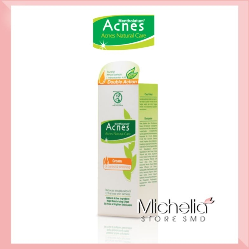Jual Acnes Natural Care Oil Control & Whitening Cream 40g | Shopee ...