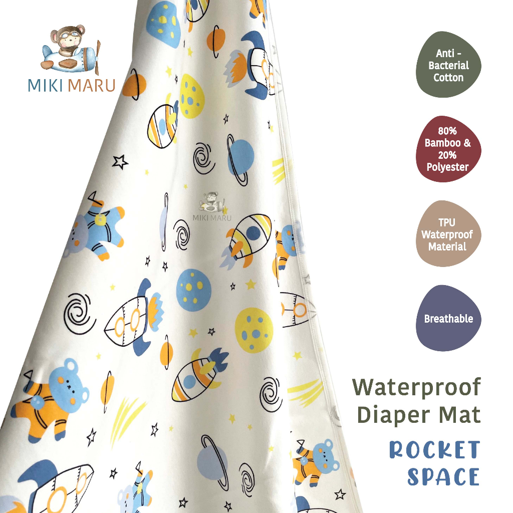 Jual Mikimaru Waterproof Diaper Mat | Perlak Alas Ompol bayi | Matras ...