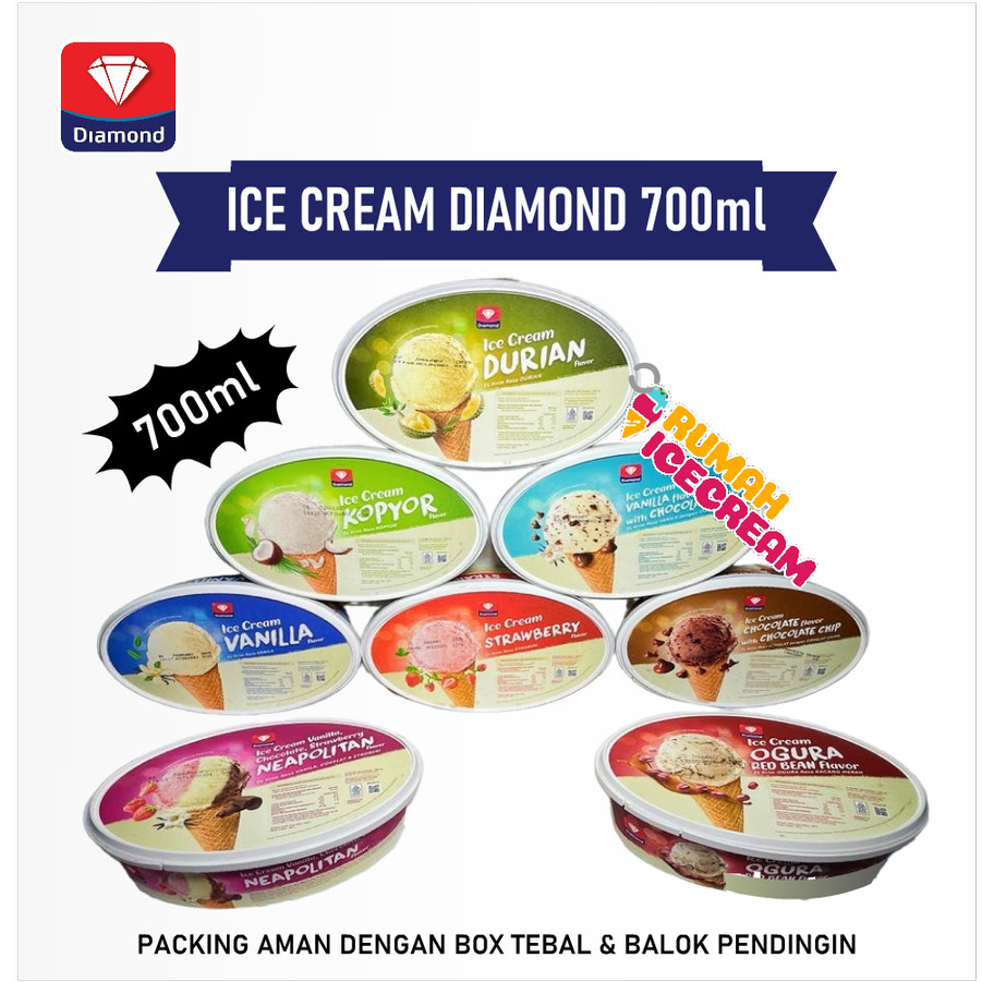 Jual Ice Cream/ Es Krim Diamond 700ml | Shopee Indonesia
