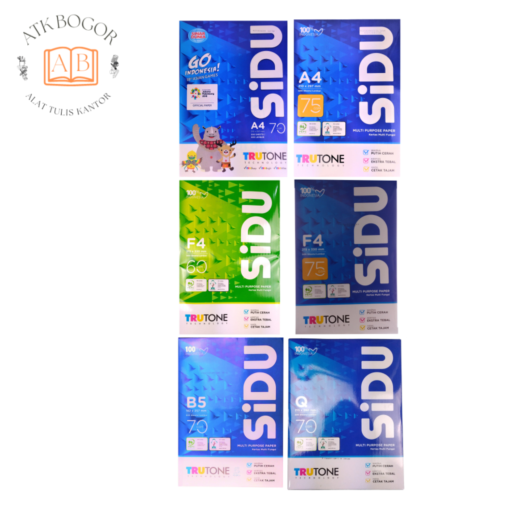 Jual Kertas Print Hvs Fotokopi Sidu Sinar Dunia Ukuran A4 F4 B5 Q
