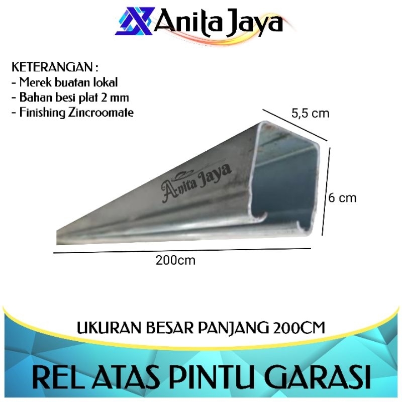 Jual rel atas BESAR 200cm rel pintu garasi sleding dan lipat | Shopee ...