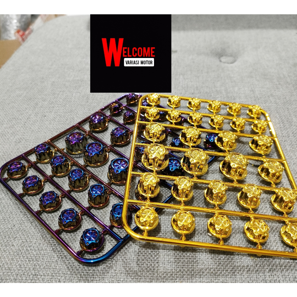 Jual tutup baut cover baut probolt flower aksesoris baut warna gold ...