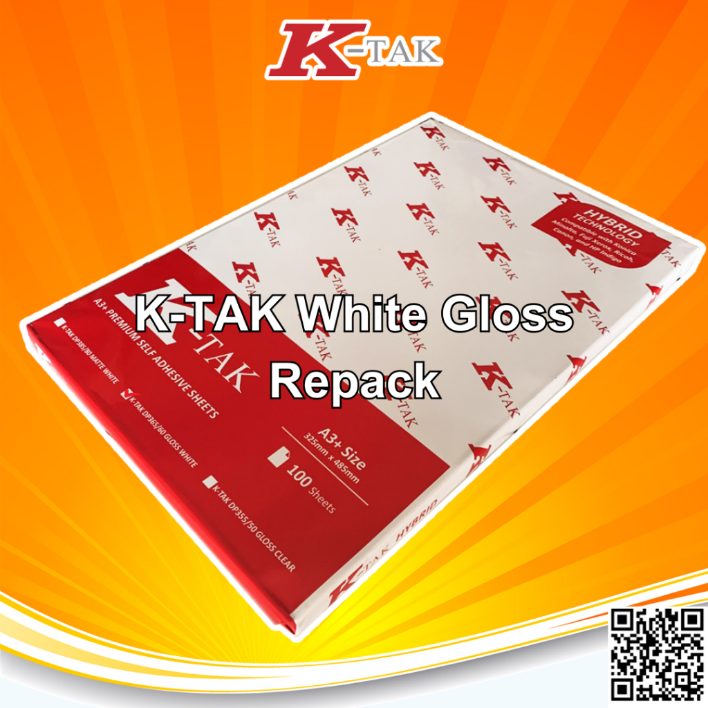 Jual Ktak Sticker Vinyl A3+ PP Film K-Tak Hybrid Laser Toner dan Indigo ...