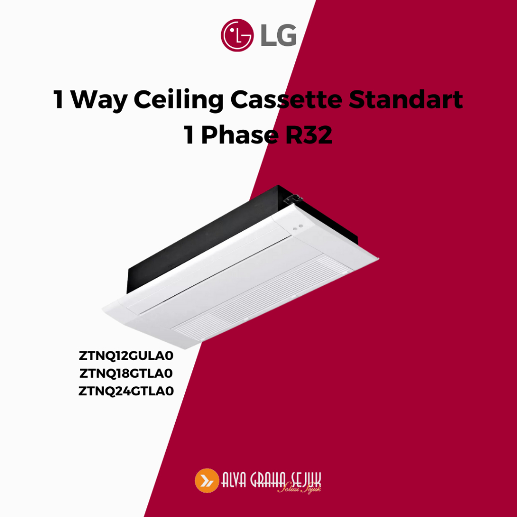 Jual 1 Way Ceiling Cassette Standart 1 Phase R32 Inverter | Shopee ...