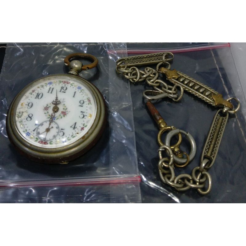Jual Vintage Pocket Watch, jam saku antik + kunci, jam saku kuno (2 ...