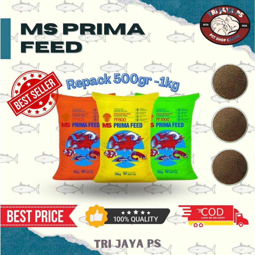 Jual PELET PAKAN IKAN PF 500 PF 800 PF 1000 PF 0 PF200 repack 1kg PRIMA ...