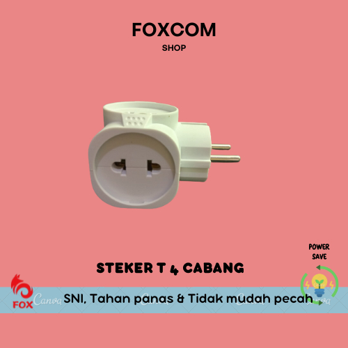 Jual STEKER T 4 LUBANG SNI / STEKER LIGHT HOUSE / STEKER 4 COLOKAN ...