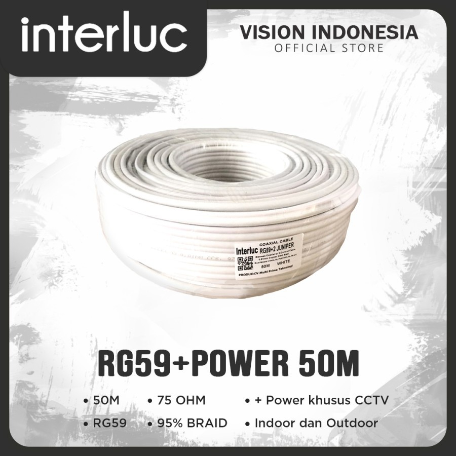 Jual KABEL CCTV RG59 POWER 50M / 100M / 300M HIGH QUALITY | Shopee ...