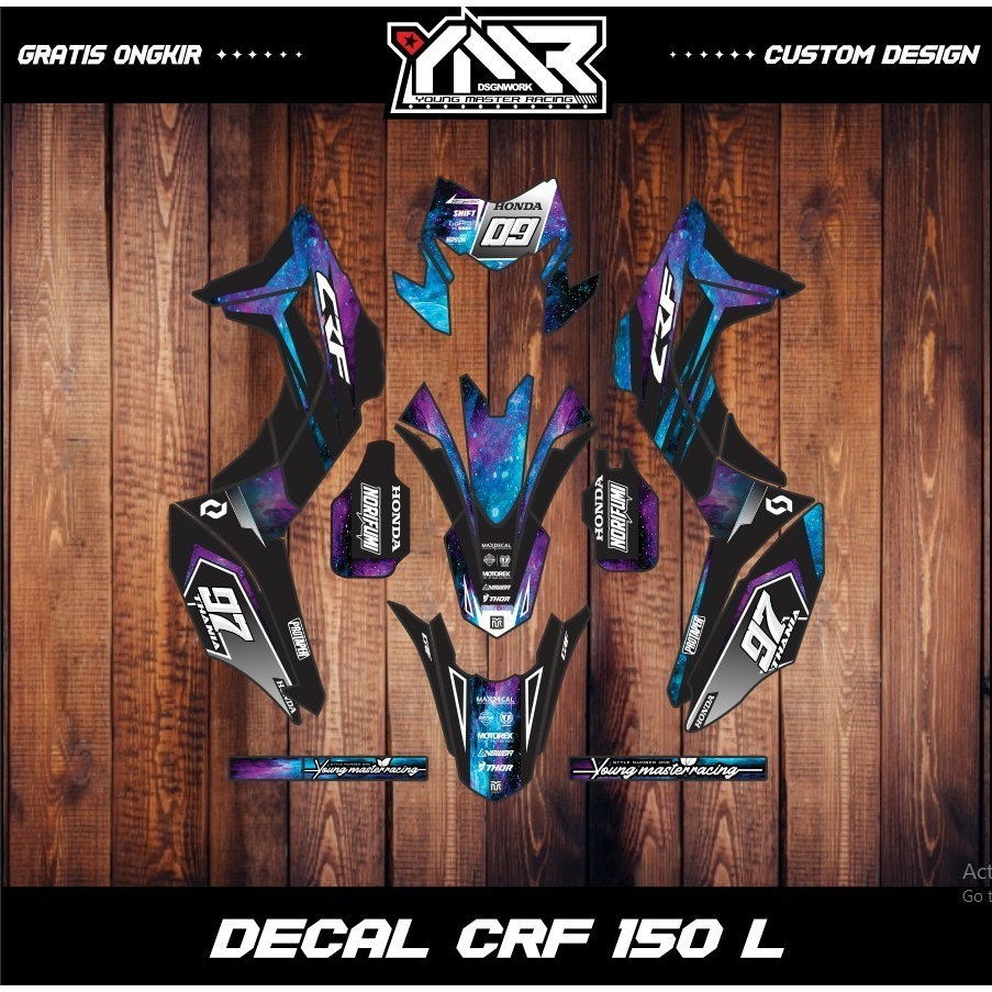 Jual Decal sticker stiker motorCRF150L-DTX Full custom warna cerah ...