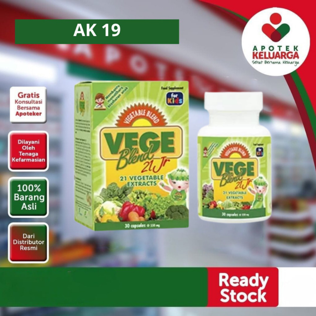 Jual Vegeblend 21 Junior 30 kapsul Ekstrak 21 Jenis Sayuran Suplemen ...