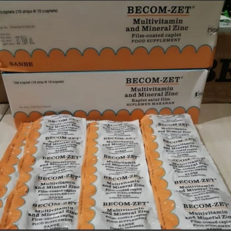 Jual Becom Zet Multivitamin Mineral Zinc 1 Strip | Shopee Indonesia