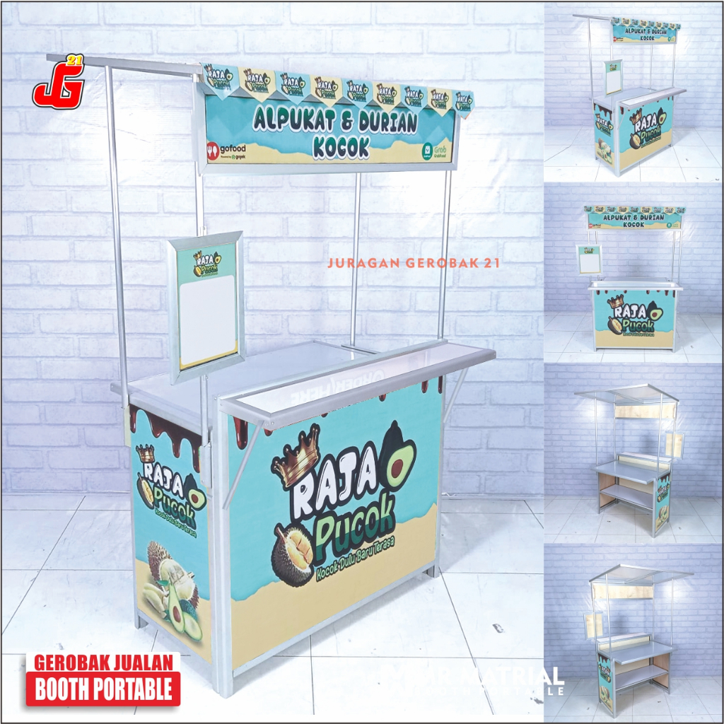 Jual Booth portable Model Meja Depan Plus Atap Juragan Gerobak 21 Untuk ...