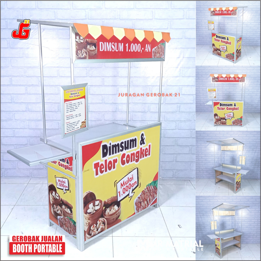Jual Booth Portable Model Meja Samping Plus Atap Juragan Gerobak 21 ...