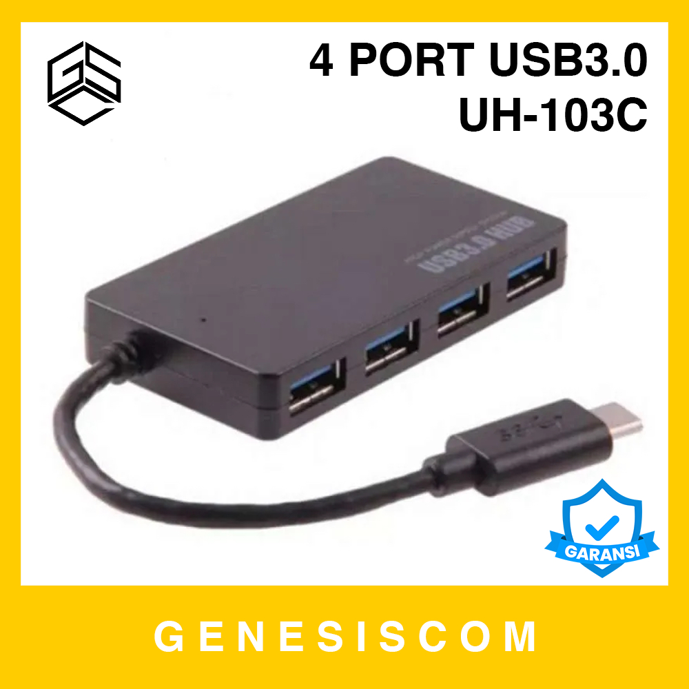 Jual USB Hub UH-103C Type C to USB 3.0 4 Port Adapter Converter 5Gbps MacBook Adapter Splitter ...