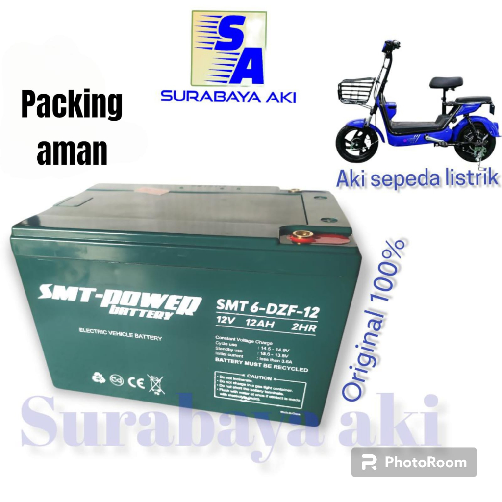 Jual Aki Selis Samoto SMT 12v 12ah Sepeda Listrik Motor Listrik Skuter ...