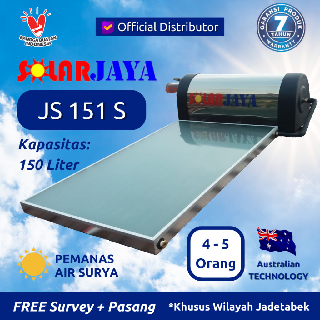Jual SOLARJAYA - JS151 S Pemanas Air Tenaga Surya / Solar Water Heater ...